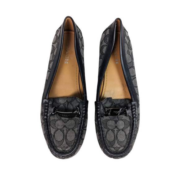 Coach | Shoes | Coach M Style Olive Black Signature Logo Print Canvas ...